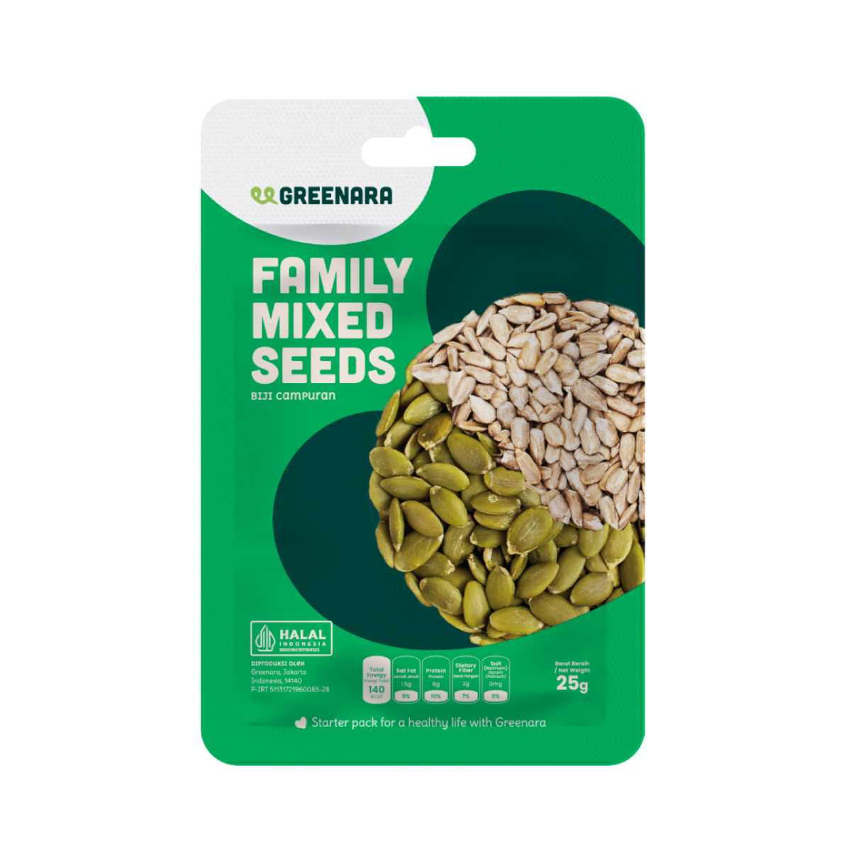 One Serving Family Mixed Seeds 25g / Pumpkin Sunflower Seeds – Greenara