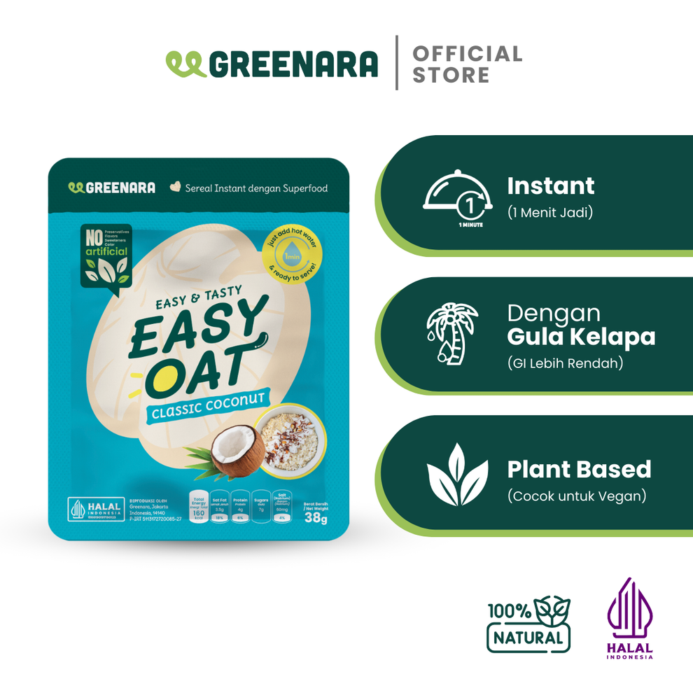 Easy Oat Classic Coconut / Oat Instan Rasa Kelapa – Greenara